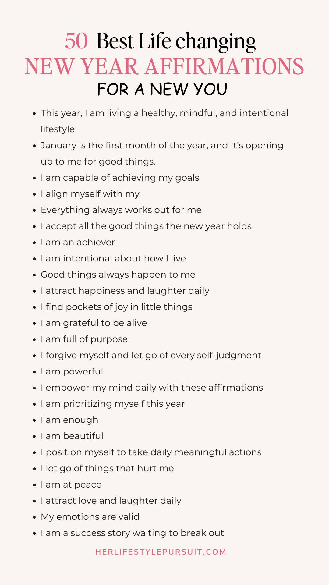 50 Powerful January Affirmations (2025) to Start Your Dream Year
